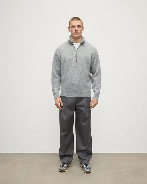 Johnstons Of Elgin Double Face Half Zip Jumper