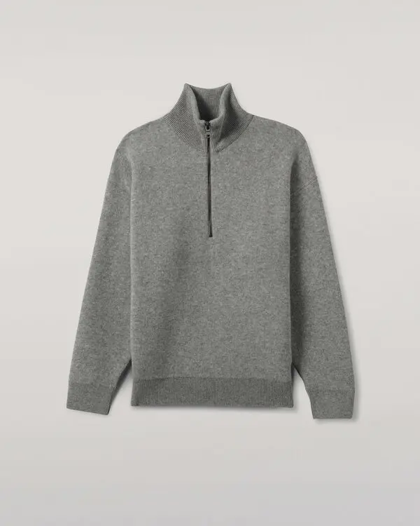 Johnstons Of Elgin Double Face Half Zip Jumper
