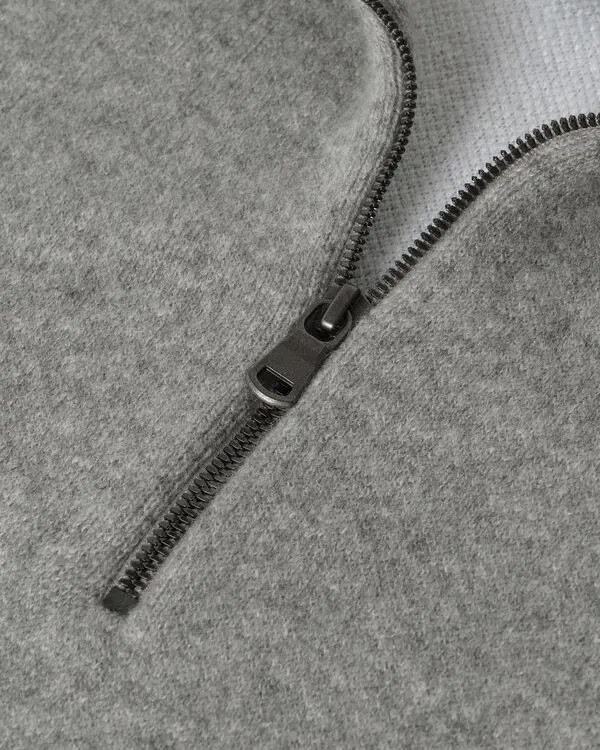 Johnstons Of Elgin Double Face Half Zip Jumper