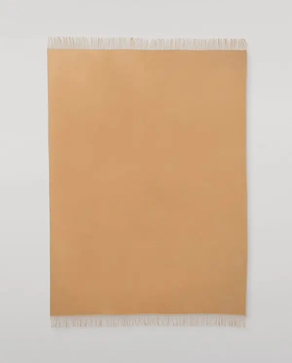 Johnstons Of Elgin Plain Camel Cashmere Throw - Brown