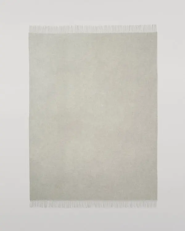 Johnstons Of Elgin Plain Light Cashmere Throw - Grey