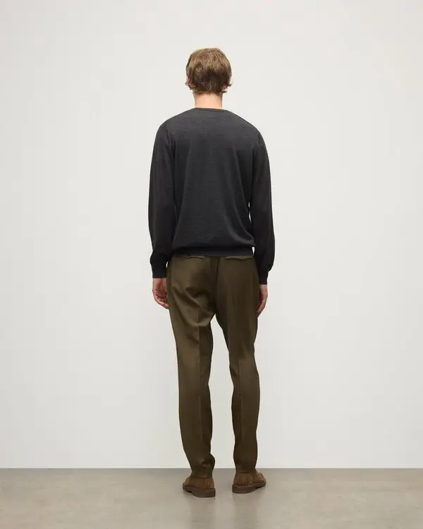 Johnstons Of Elgin Fin V-neck Superfine Cashmere Jumper - Grey