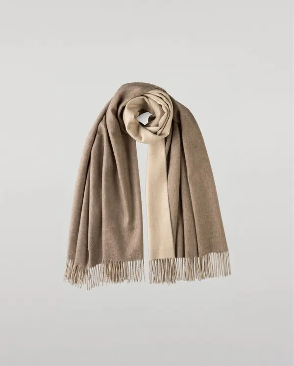 Johnstons Of Elgin Contrast Reversible Cashmere Stole - Natural