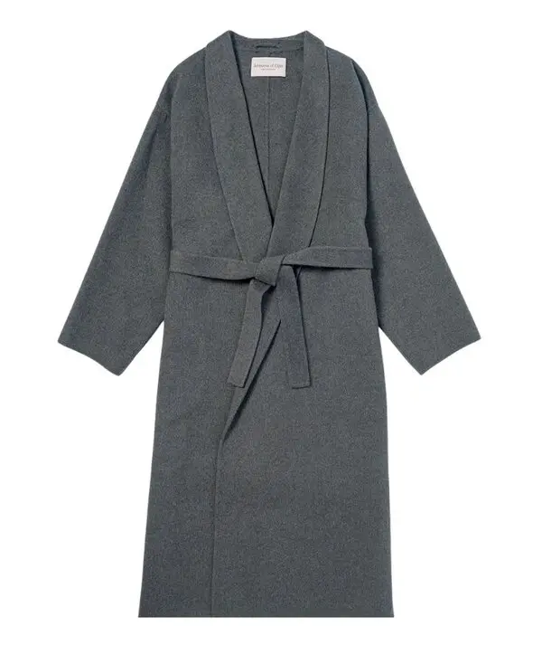 Johnstons Of Elgin Cashmere Wrap Coat - Grey