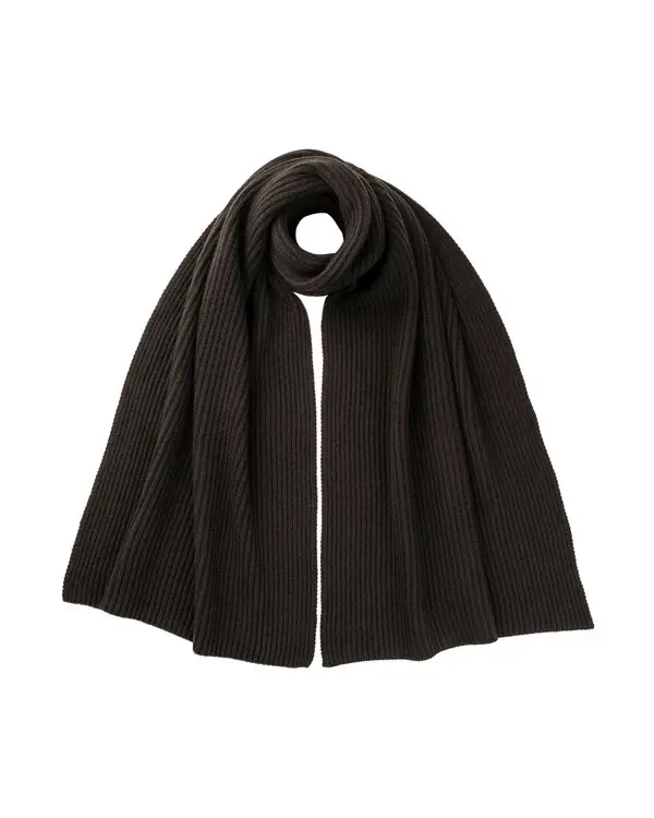 Johnstons Of Elgin Cardigan Stitch Cashmere Scarf - Grey