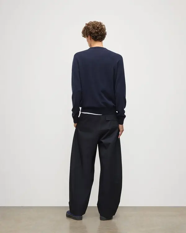 Johnstons Of Elgin Cashmere Crew Neck Jumper - Navy