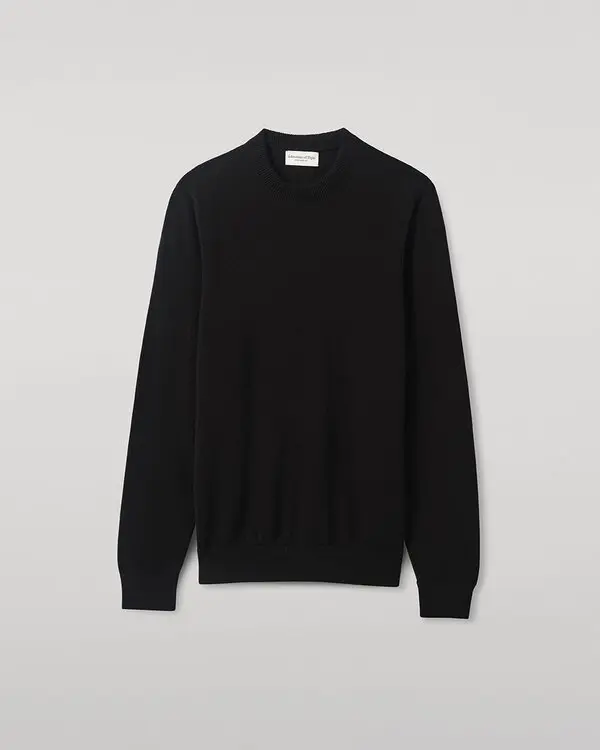 Johnstons Of Elgin Classic Cashmere Crew Jumper - Black