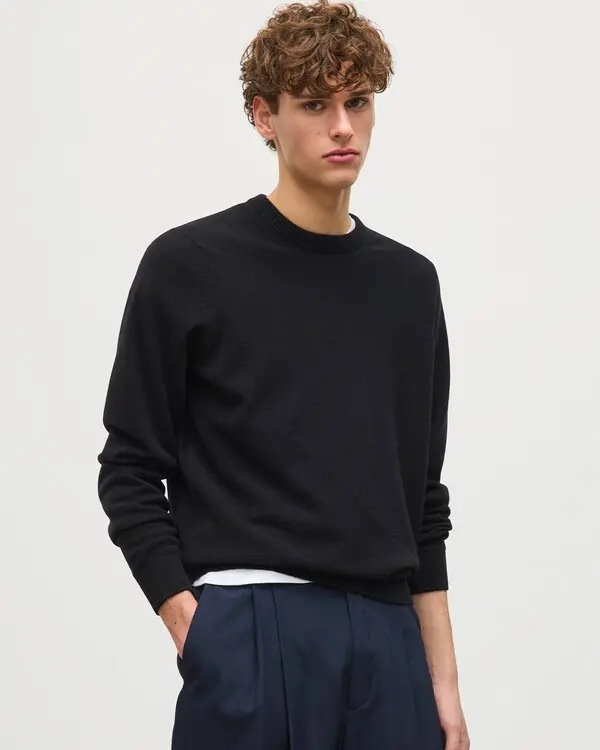 Johnstons Of Elgin Classic Cashmere Crew Jumper - Black