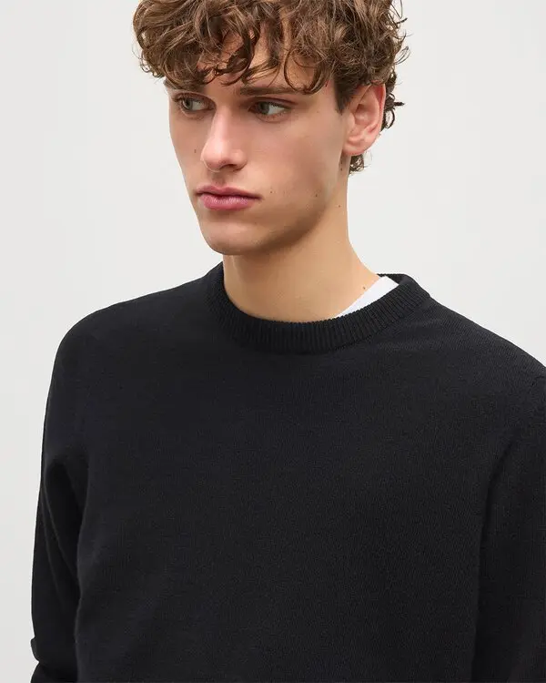 Johnstons Of Elgin Classic Cashmere Crew Jumper - Black