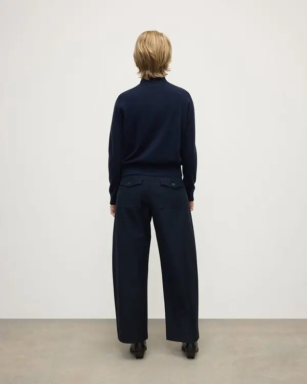 Johnstons Of Elgin Cashmere Roll Neck Jumper - Navy