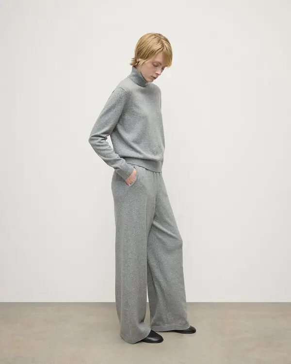 Johnstons Of Elgin Wide Leg Cashmere Trousers