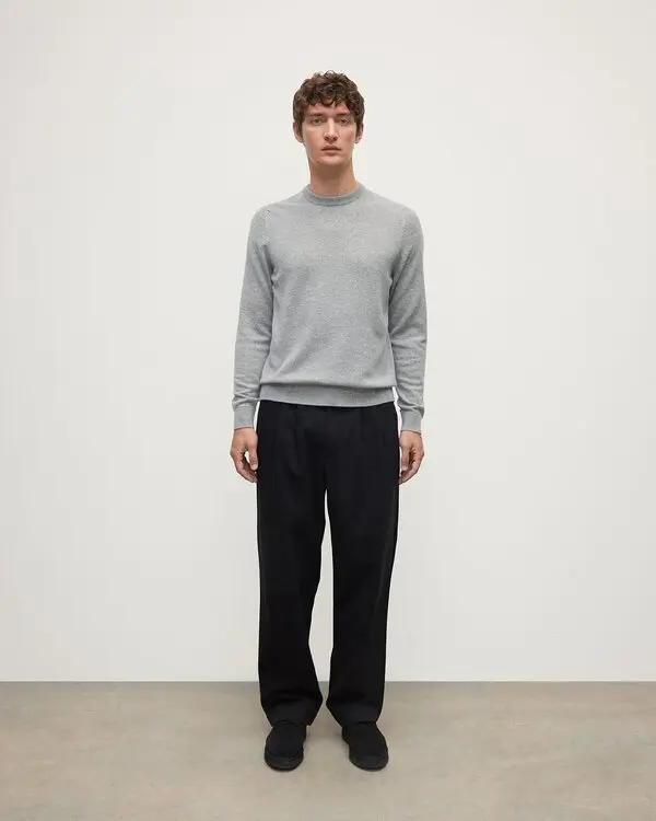 Johnstons Of Elgin Cashmere Crew Neck Jumper - Grey