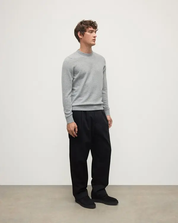 Johnstons Of Elgin Cashmere Crew Neck Jumper - Grey