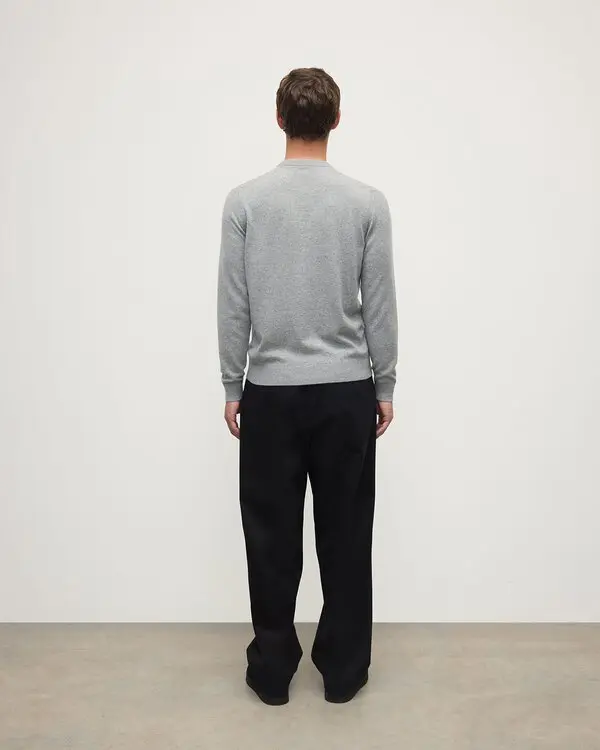 Johnstons Of Elgin Cashmere Crew Neck Jumper - Grey