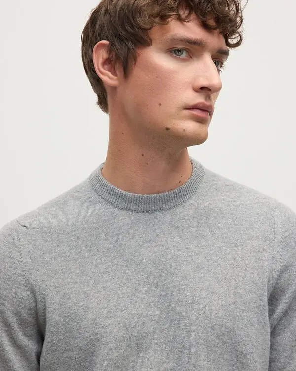Johnstons Of Elgin Cashmere Crew Neck Jumper - Grey