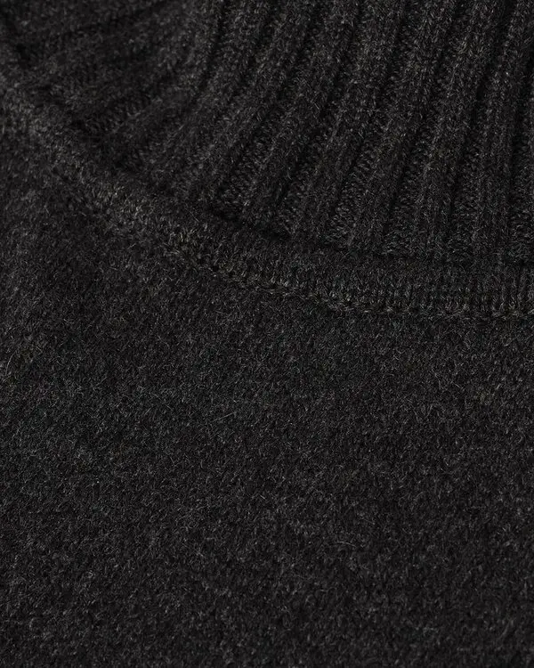 Johnstons Of Elgin High Neck Cashmere Jumper - Grey