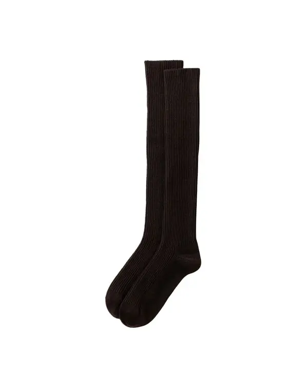 Johnstons Of Elgin Cashmere Knee High Socks - Brown
