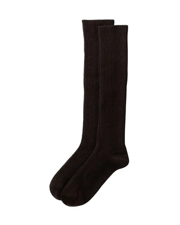 Johnstons Of Elgin Cashmere Knee High Socks - Brown