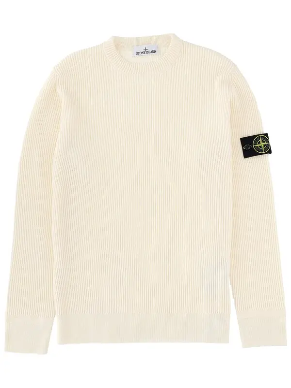 Stone Island Wool Sweater - Ivory