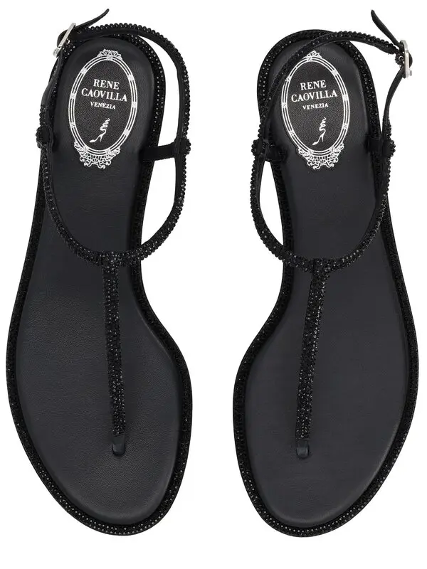 Rene Caovilla Diana Sandal - Black