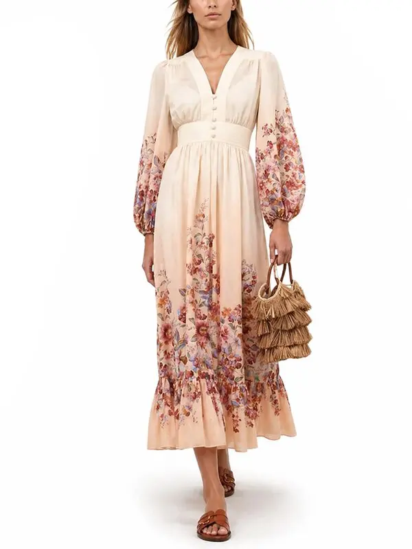 Zimmermann V-neck Maxi Dress - Multicolour