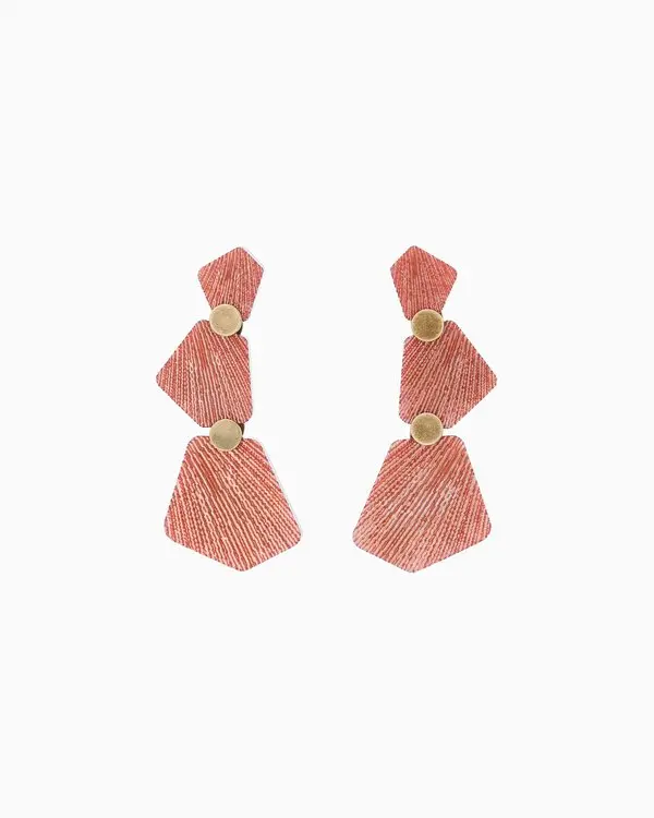 Giorgio Armani Resin And Metal Dangle Earrings - Orange