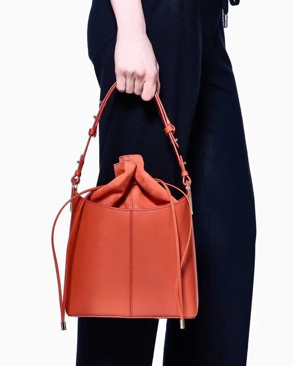 Giorgio Armani Smooth Calfskin Bucket Bag