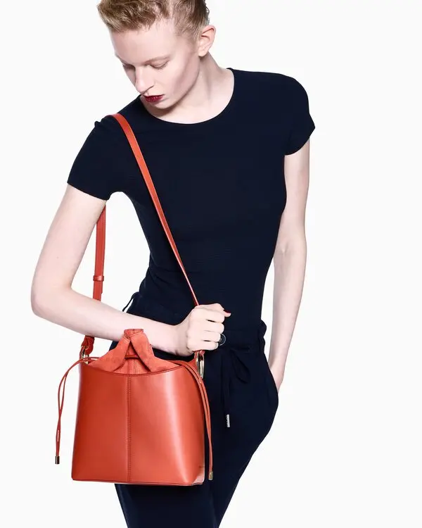Giorgio Armani Smooth Calfskin Bucket Bag