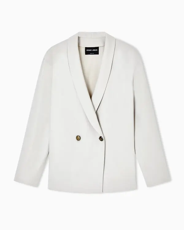 Giorgio Armani Double-breasted Wool Jacket - Grey