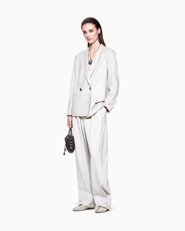 Giorgio Armani Double-breasted Wool Jacket - Grey