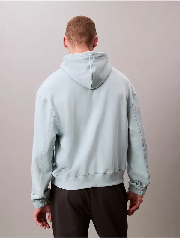 Calvin Klein Cotton Terry Blend Sleep Hoodie - Cloud Blue