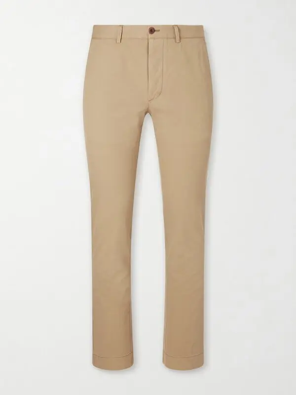 Sid Mashburn Straight-leg Garment-dyed Cotton-twill Trousers