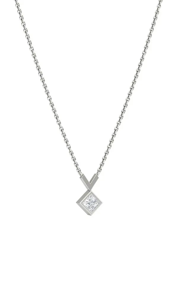 VRAI Arrow 14k White Gold Diamond Necklace
