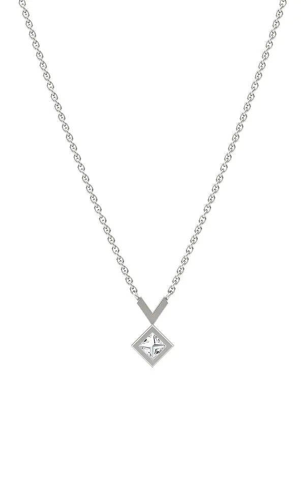VRAI Arrow 14k White Gold Diamond Necklace