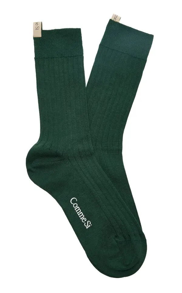 Comme Si The Yves Cotton Sock - Green