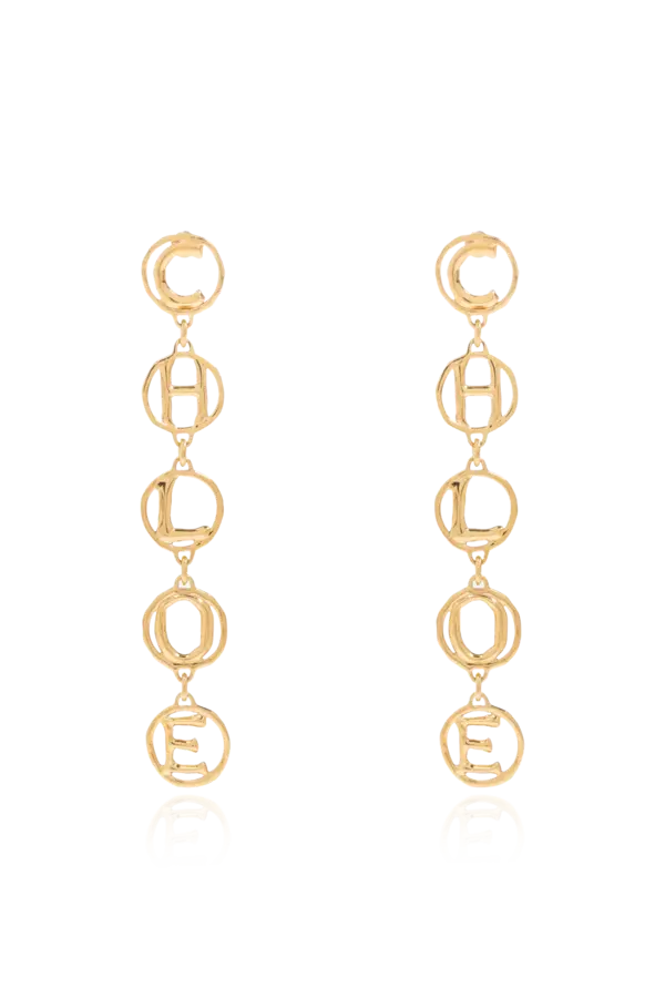 Chloé Dangling Brass Earrings - Gold
