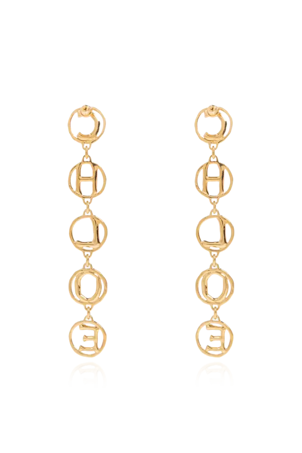 Chloé Dangling Brass Earrings - Gold