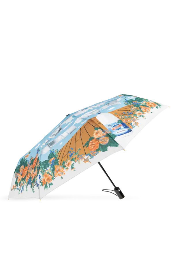 Moschino Folding Umbrella - Light Blue
