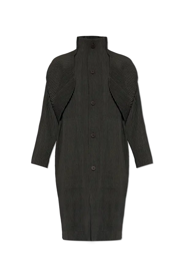 Issey Miyake Pleated Coat - Grey