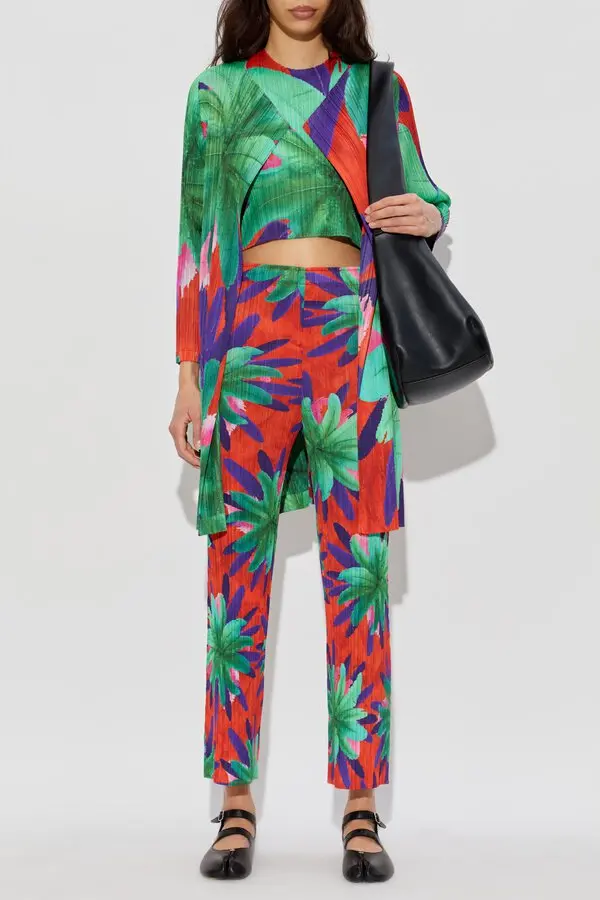 Issey Miyake Pleated Coat - Multicolour