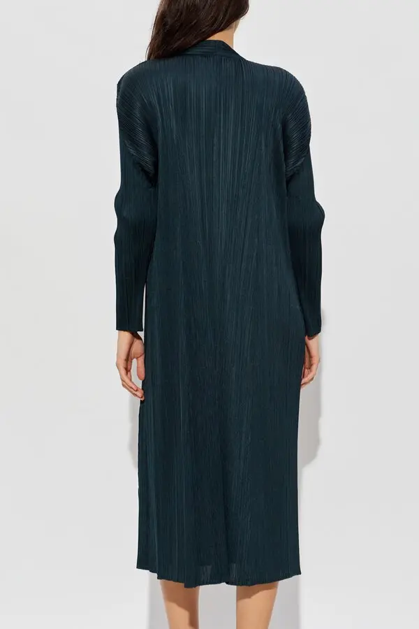 Issey Miyake Pleated Coat - Green