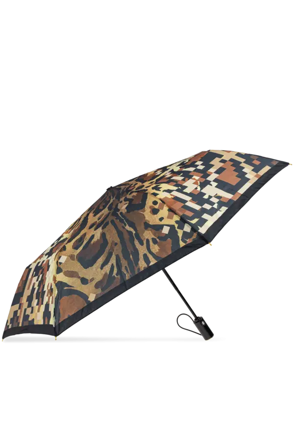 Moschino Folding Umbrella - Brown