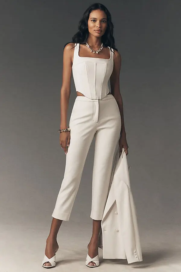 Bhldn Crepe Corset Top