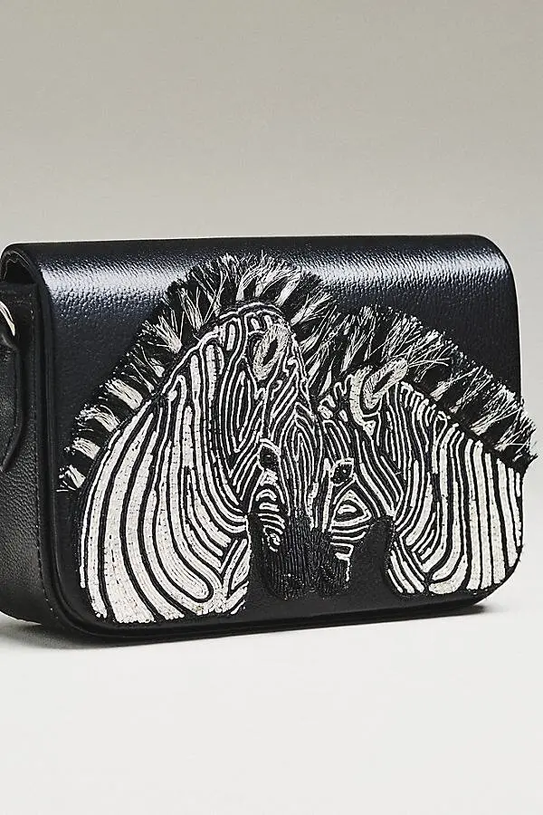 Deepa Gurnani Zebra Clutch