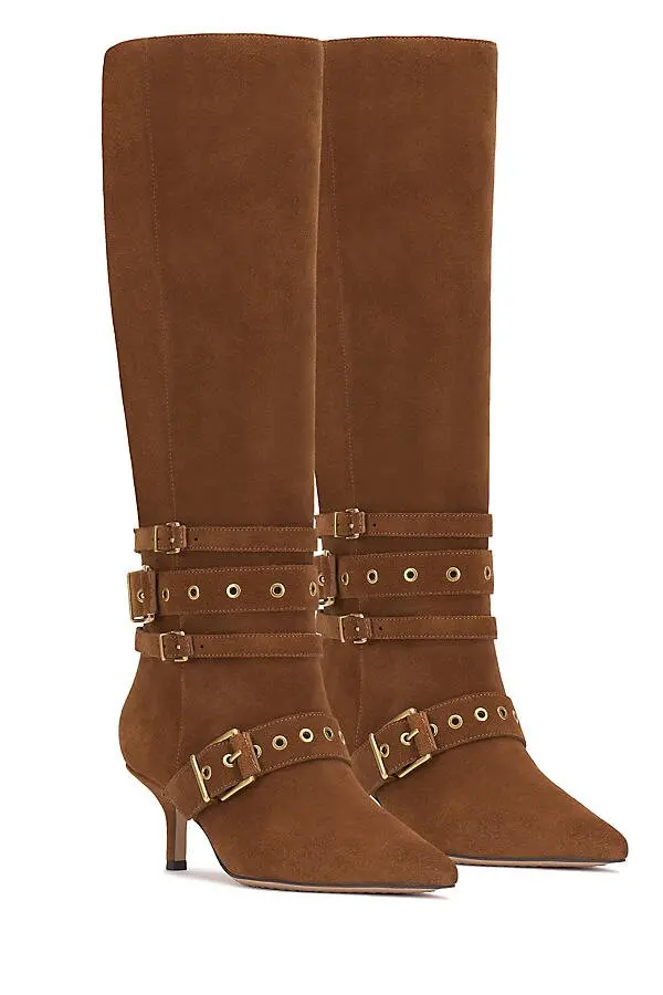 Vince Camuto Tyleen Moto Kitten-heel Tall Boots