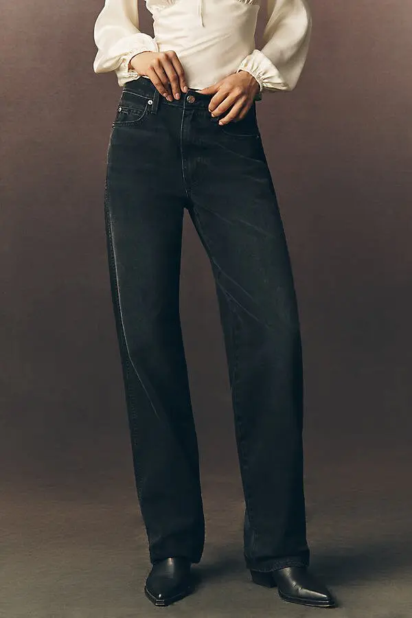 AMO Annette Mid-rise Wide-leg Jeans - Spark