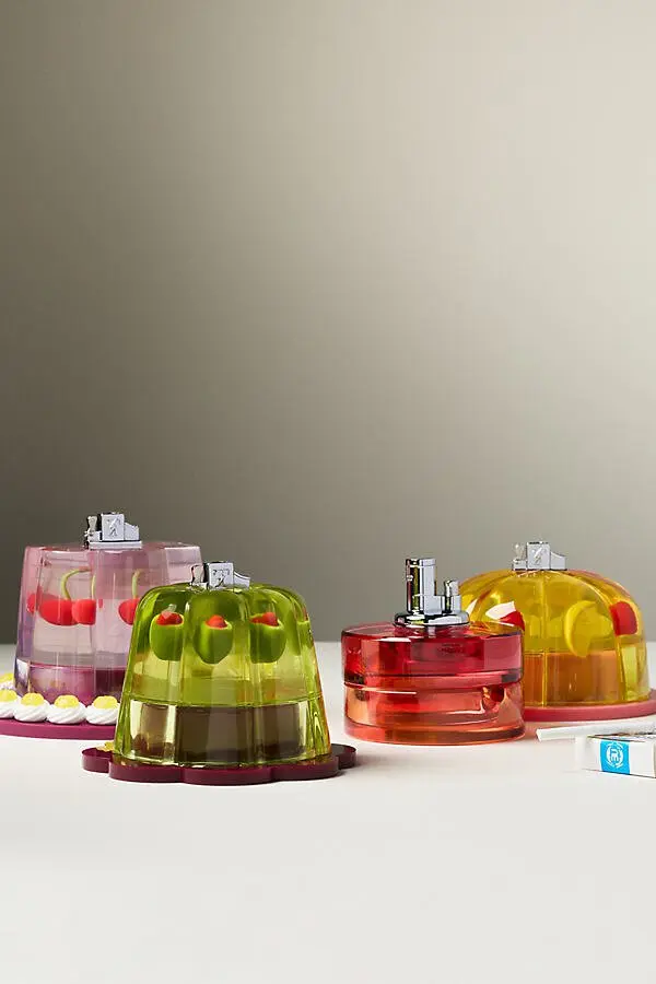 Edie Parker Olive Jelly Tabletop Lighter