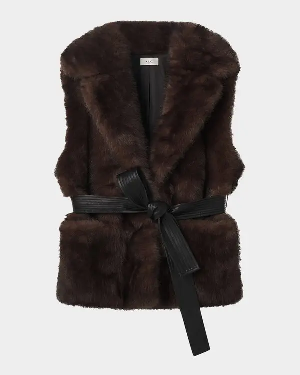 A.L.C. Devon Faux Fur Vest