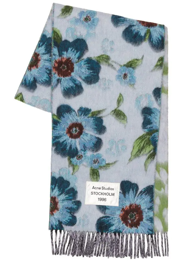 Acne Studios Flower Scarf - Blue
