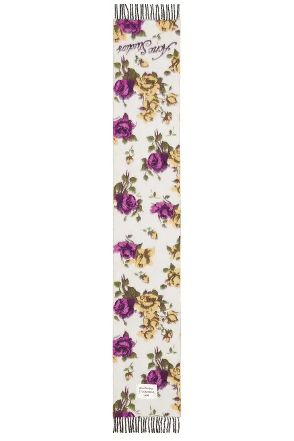 Acne Studios Flower Scarf - White